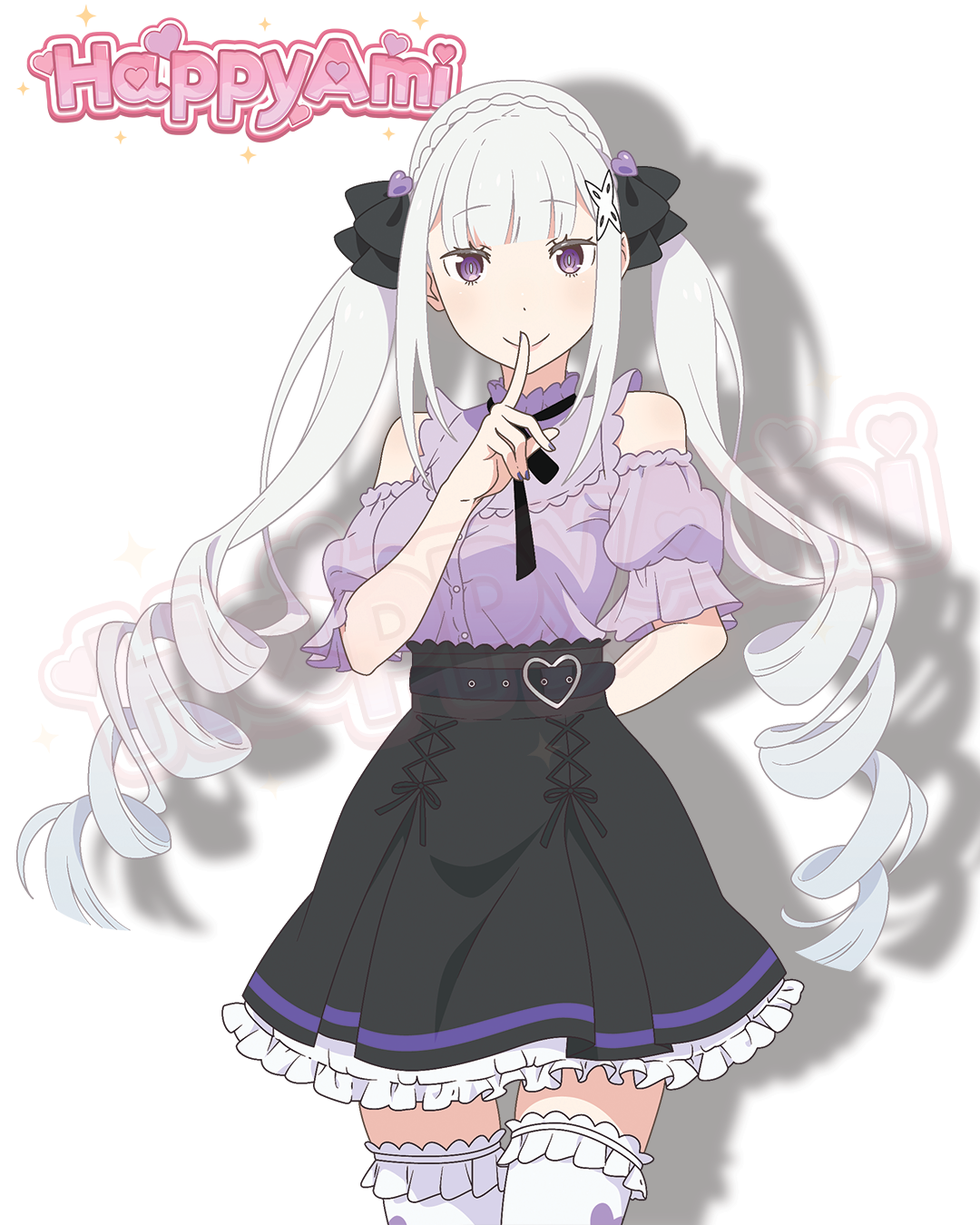 Cute Emilia Stickers Happy Ami